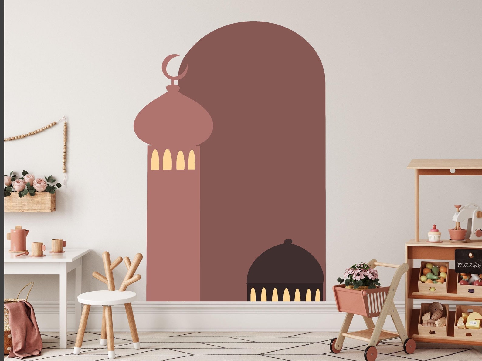 Ramadan Arch Wall Decal, Peel and Stick Arch Wall Sticker, Eid and ...