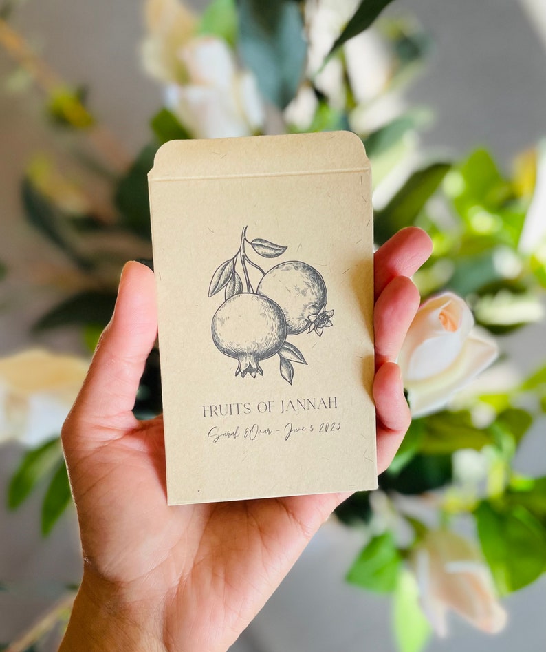 Custom Personalized Seed Packets for Wedding With Seeds, Fruit Tree ...