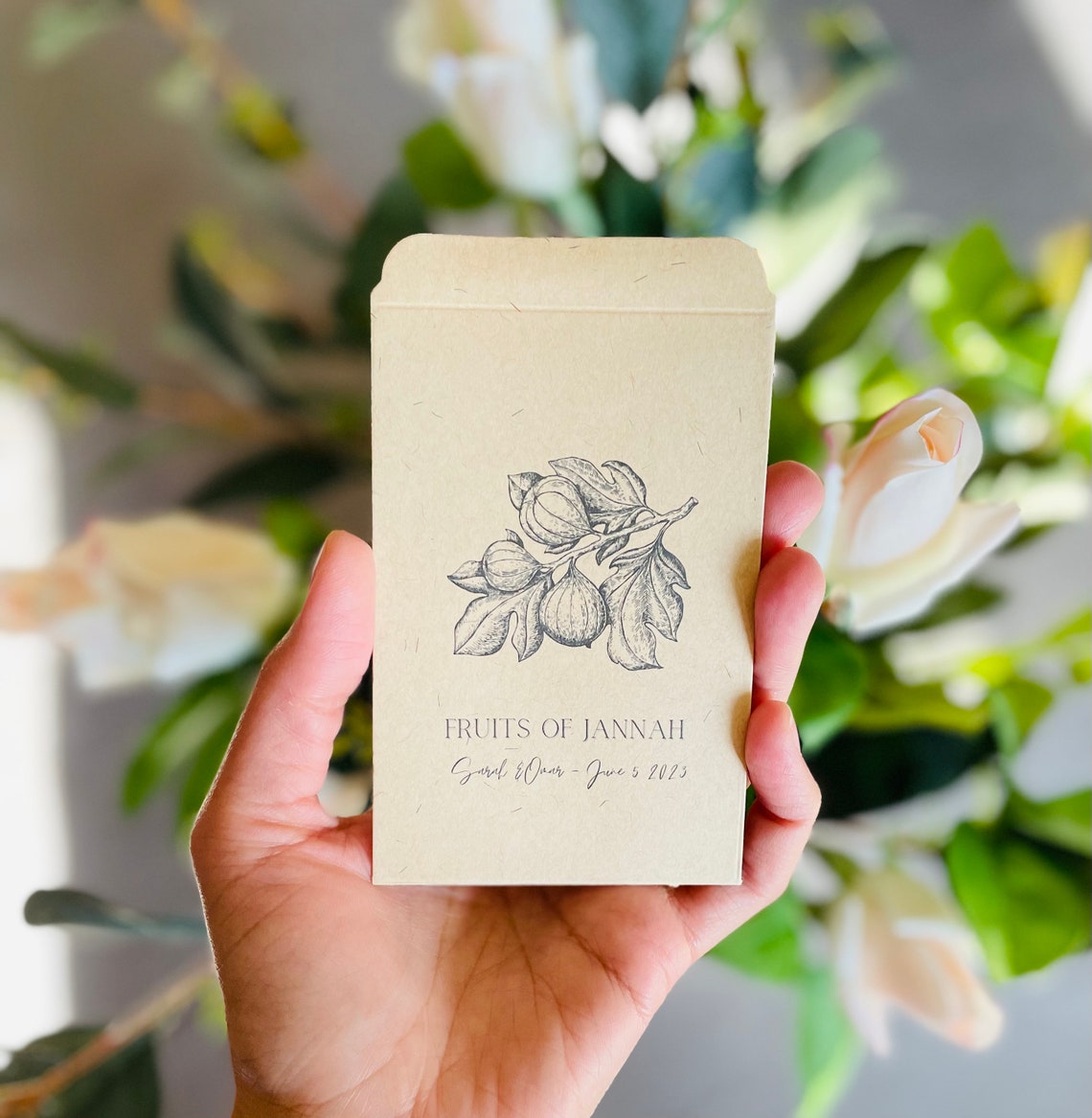 Custom Personalized Seed Packets for Wedding With Seeds, Fruit Tree ...