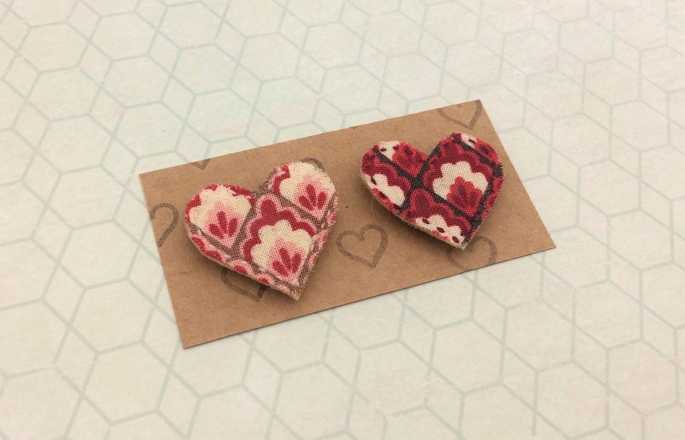 Heart Magnets Set of 2 Patterned Heart Magnets Fun Magnets | Etsy