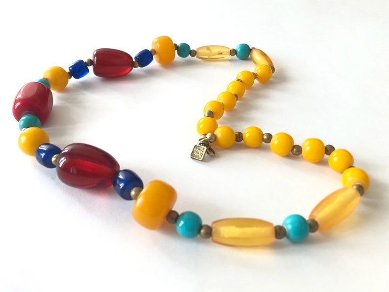 Marc Labat Multicolored Beaded Necklace Ethnic Vibes - Etsy