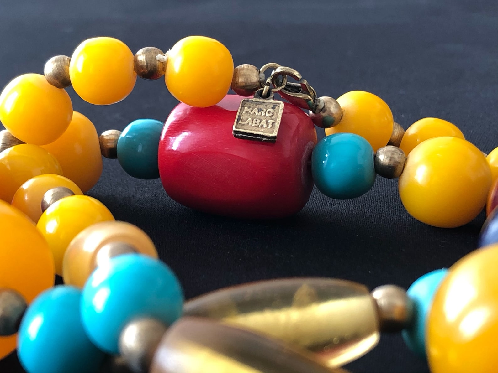 Marc Labat Multicolored Beaded Necklace Ethnic Vibes | Etsy