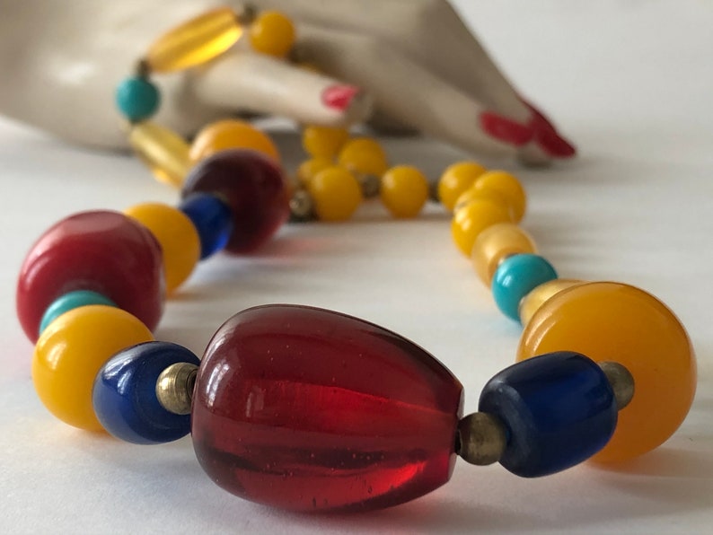 Marc Labat Multicolored Beaded Necklace Ethnic Vibes - Etsy
