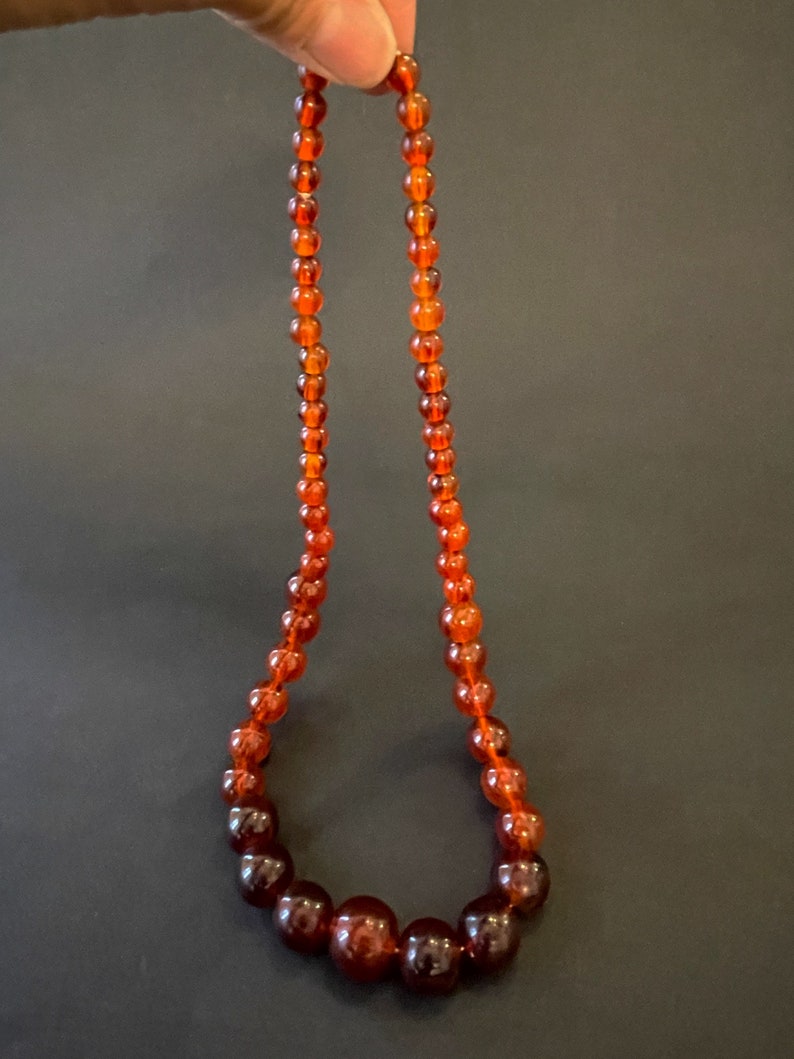 Art-deco Lucite Rust Tone/ Marble Brow Graduated Beads - Etsy