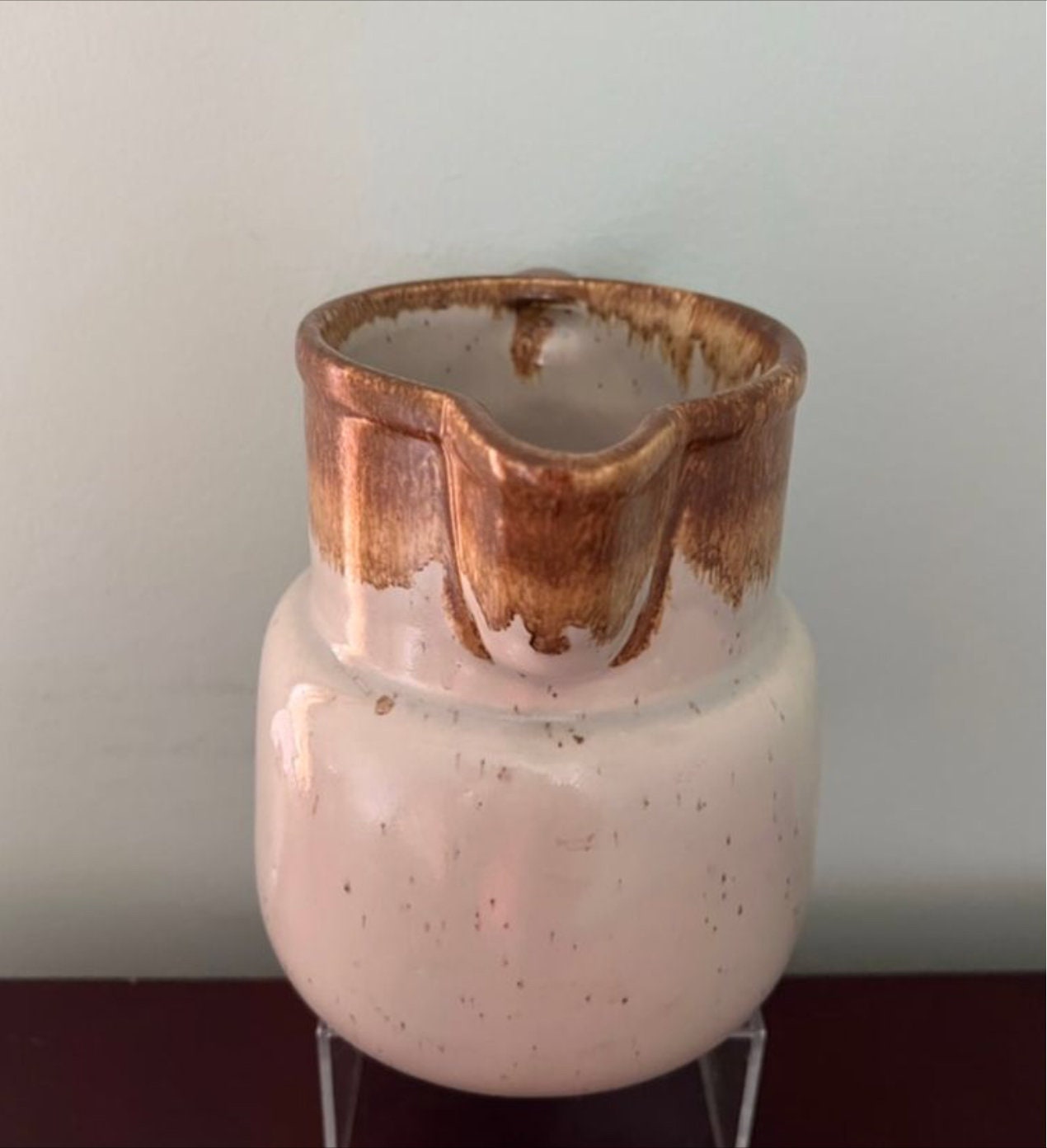 Vintage Mccoy Pottery Pitcher, Brown Drip Glaze, Speckled Body Pitcher ...