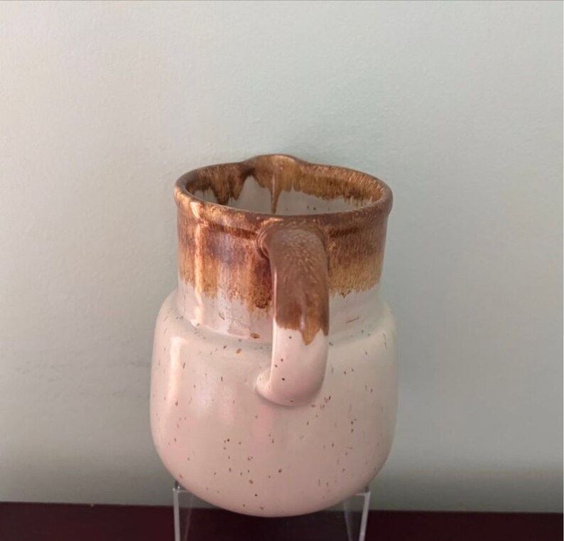 Vintage Mccoy Pottery Pitcher, Brown Drip Glaze, Speckled Body Pitcher ...