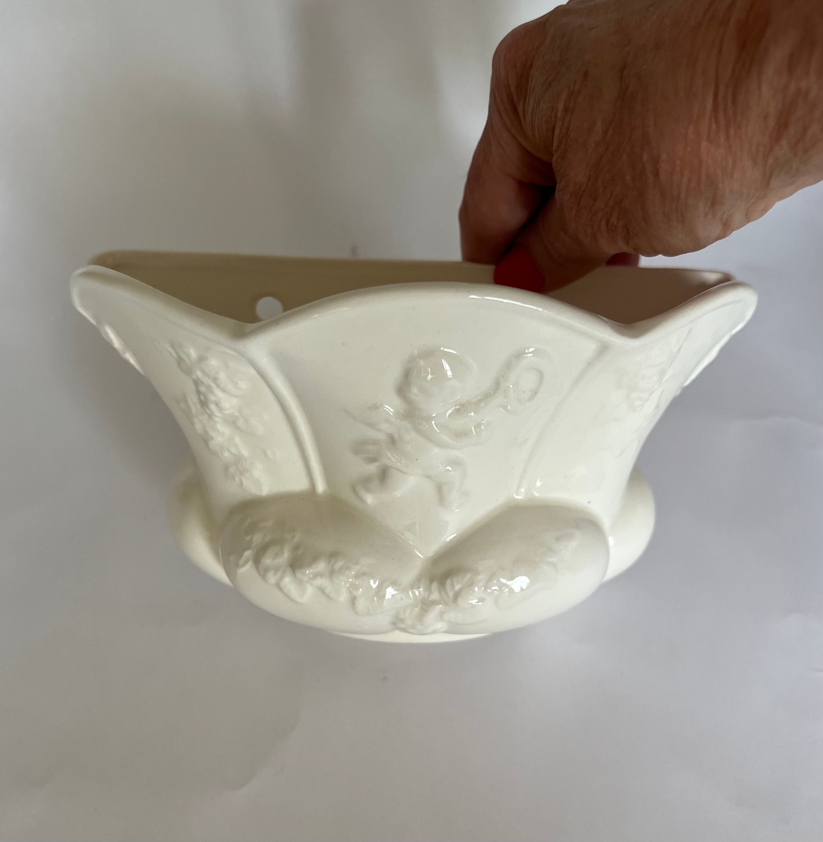 Vintage Lefton Wall Pocket by Renaissance, Cherubs and Grapes, Japan - Etsy
