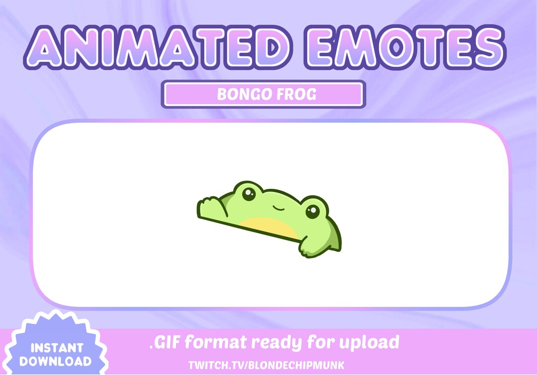 ANIMATED Bongo Frog Toad Emote Twitch Youtube Discord Cute - Etsy