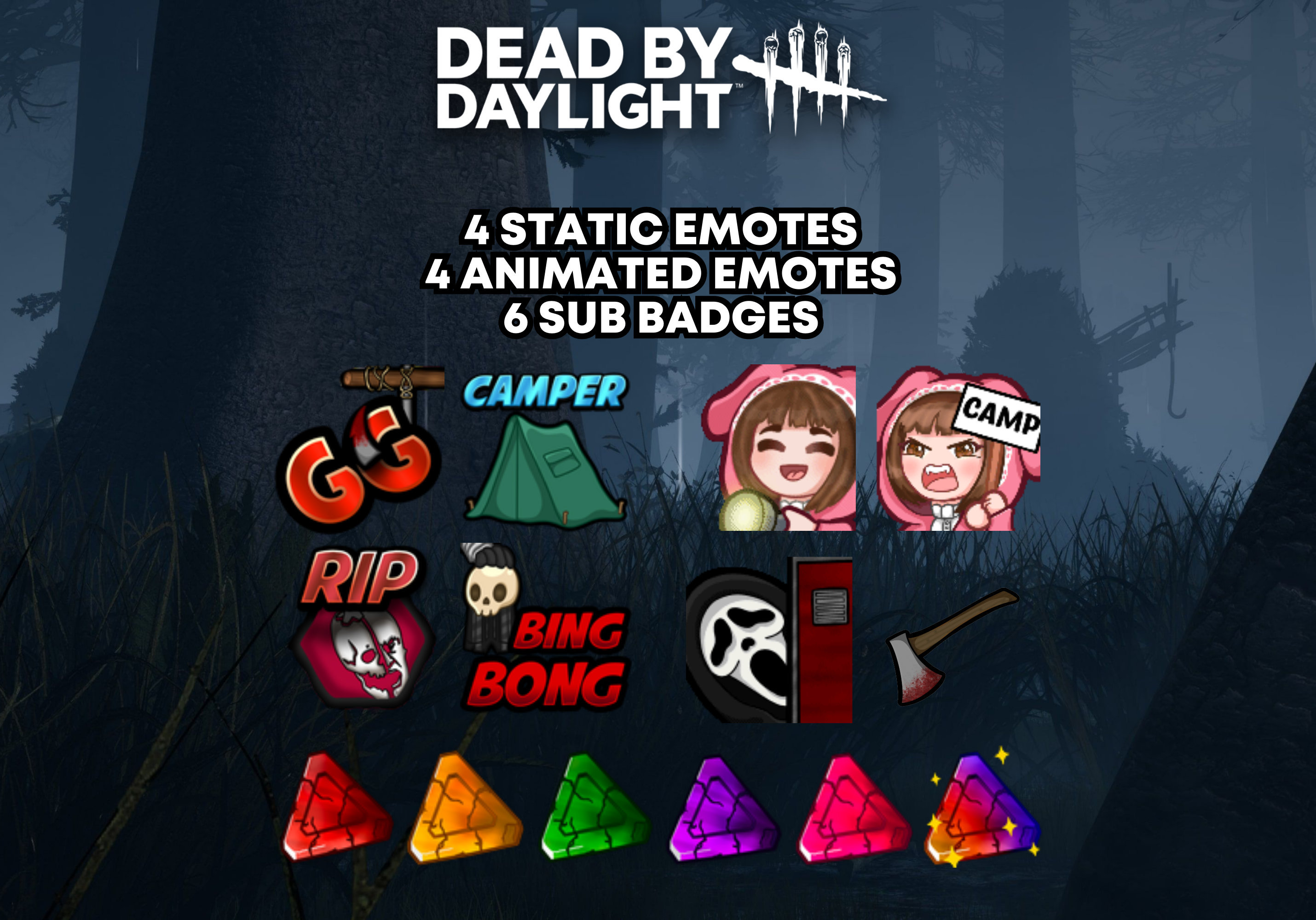 DBD ANIMATED Stream Pack Dead by Daylight Overlays Scenes - Etsy
