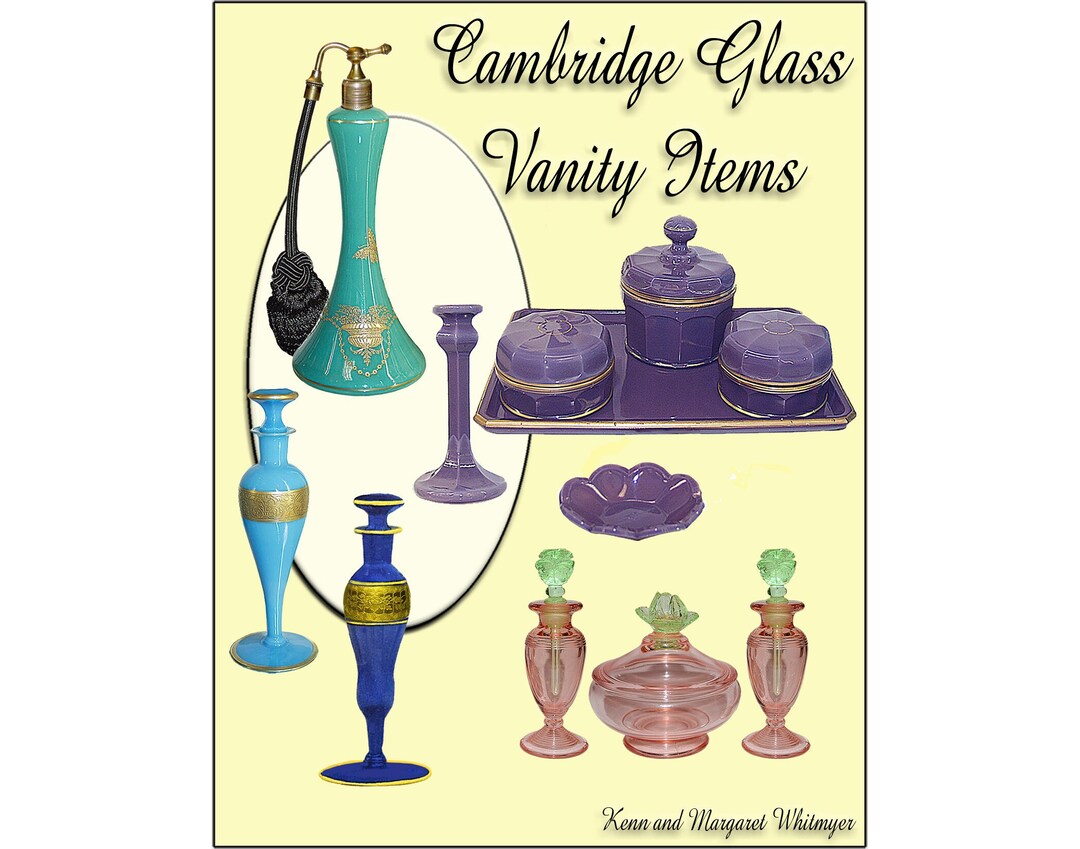 Cambridge Glass Vanity Items 1903 1955 BUCH Zerstäuber, Parfums, Pulver ...