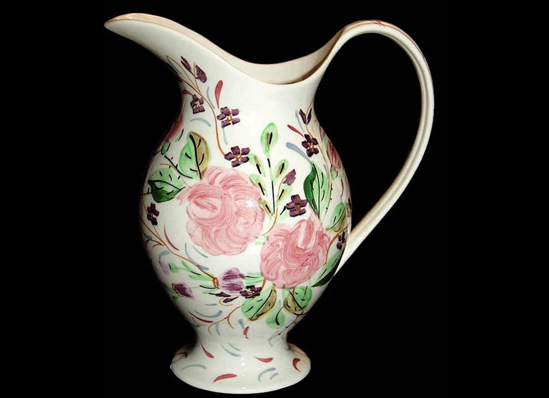 Blue Ridge China WHIG ROSE Handpainted REBECCA Shape Pitcher / Jug - Etsy