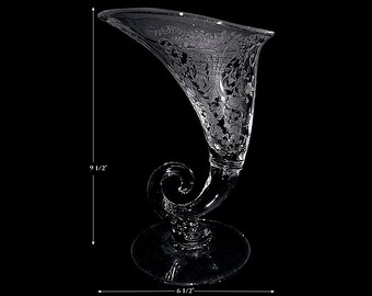 Crystal Cornucopia Vase | Etsy