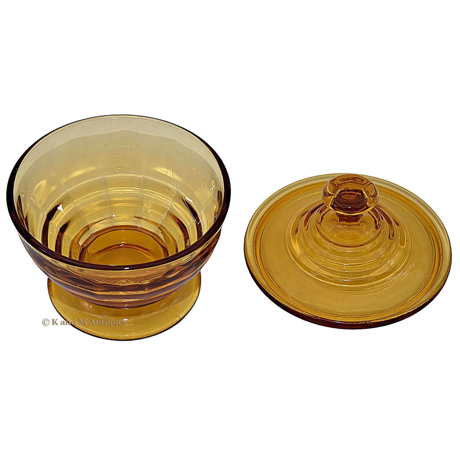 Paden City 191 Party Line Amber Vanity Set SCARCE - Etsy