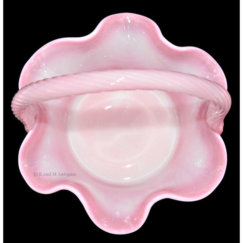 Fenton / QVC CV052RE Rosalene lambs Tongue Signed Bill Fenton Basket - Etsy