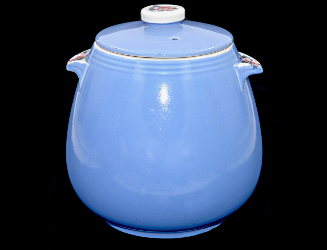 Hall China Rose Parade Tab Handled Bean Pot - Etsy