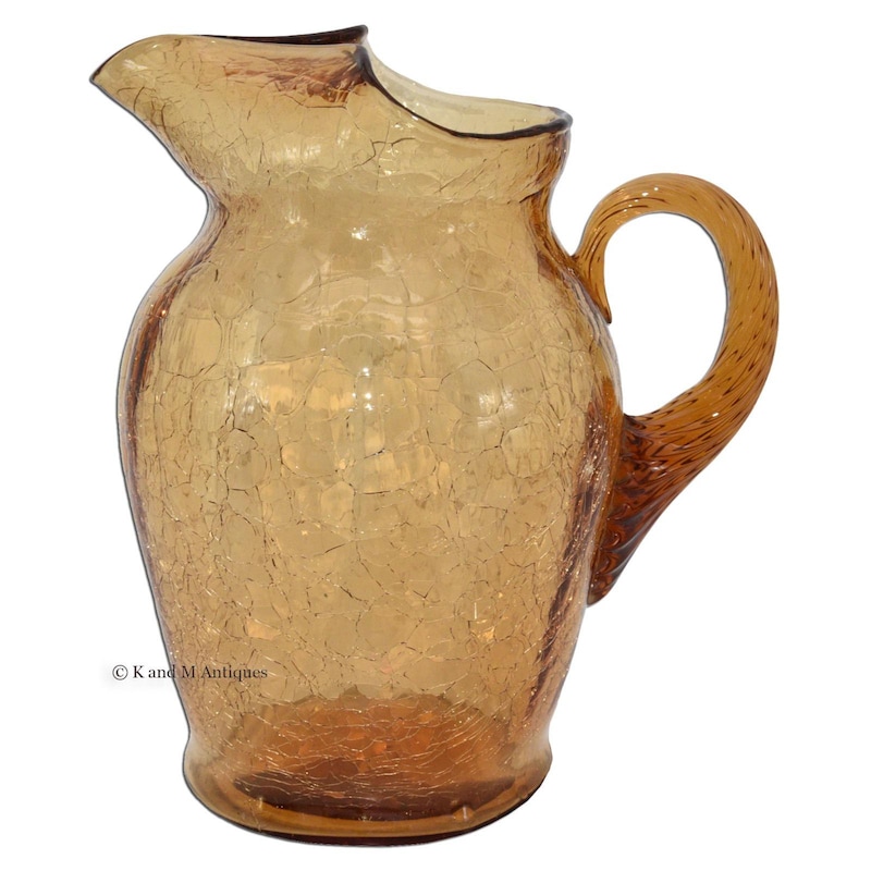 Amber Glass Jug - Etsy