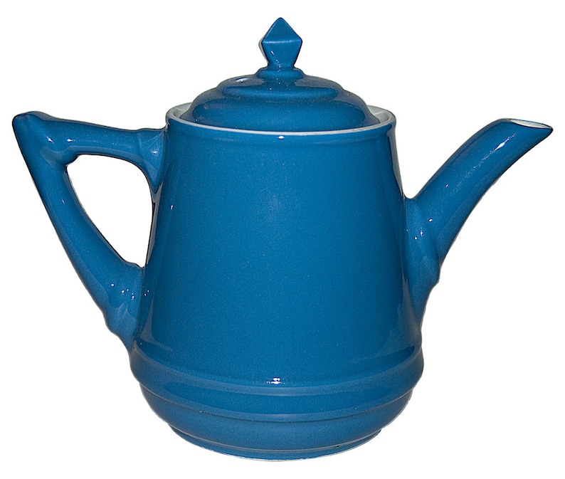 Hall China Musical Teapot Medium Blue With Original TEA FOR TWO Music ...