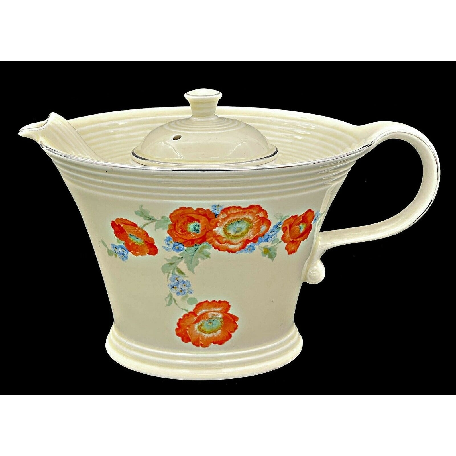 Hall China Orange Poppy Hard to Find Melody Teapot - Etsy