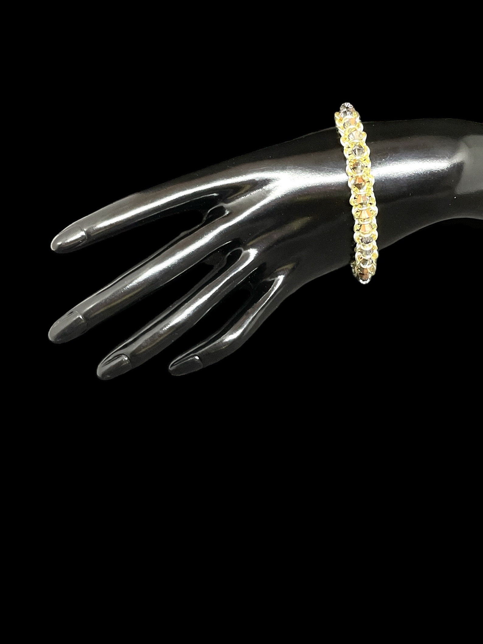 Spine of the Centipede Bracelet, Chainmaille Bracelet With Swarovski ...