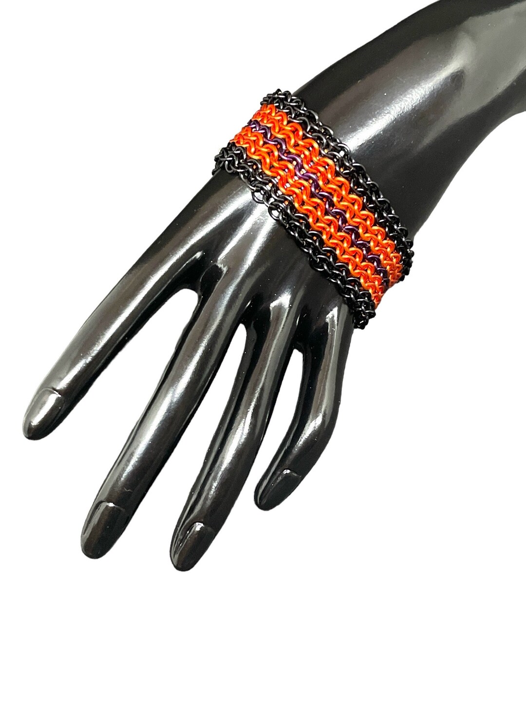 Poseidon Ruffles Cuff Chain Maille Bracelet - Etsy