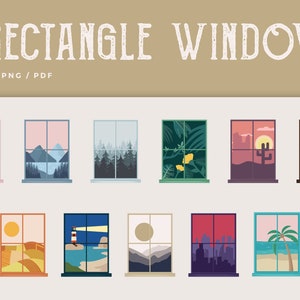 Clipart/icons: Look Outside Window Scenery Logos/art - Etsy