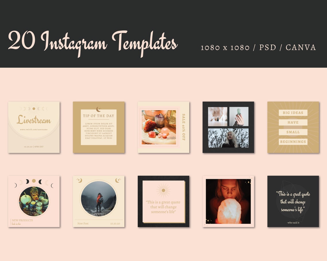 Instagram: Modern Magic Post Templates - Etsy