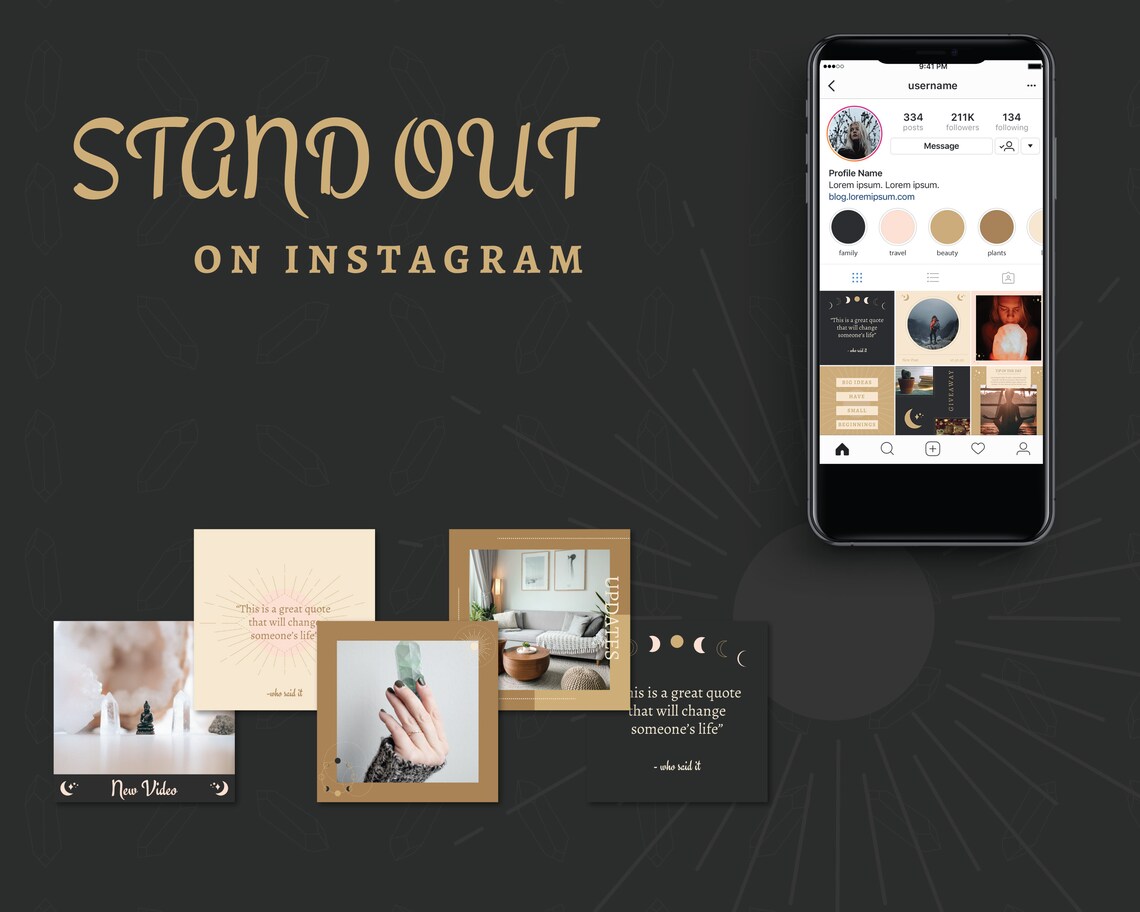 Instagram: Modern Magic Post Templates - Etsy