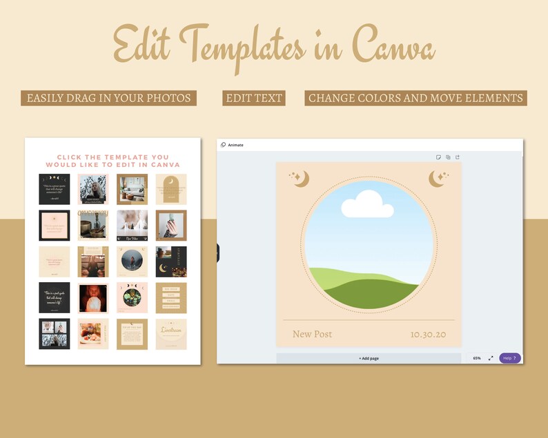 Instagram: Modern Magic Post Templates - Etsy