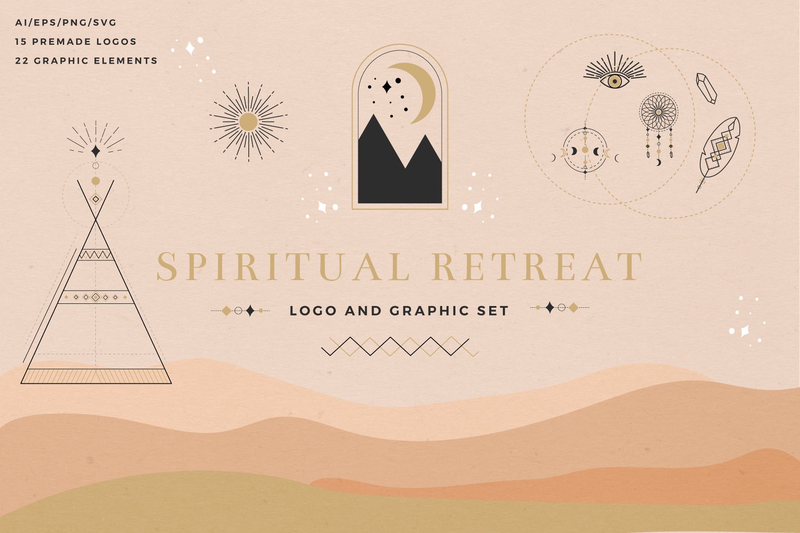 Logos and Graphics: Spiritual Retreat Pre-made Logos and Graphic ...