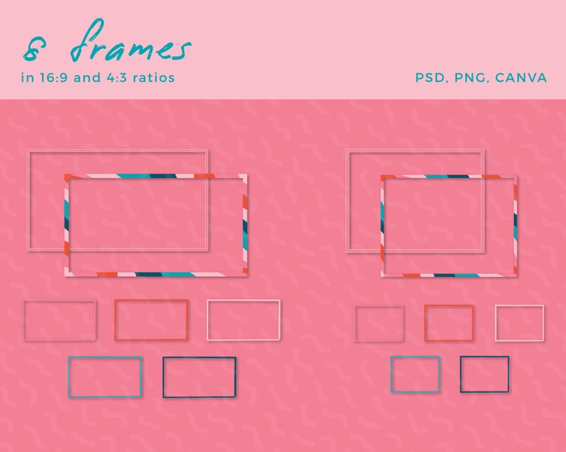 Colorful Retro Customizable Twitch Stream Overlay Package | Etsy
