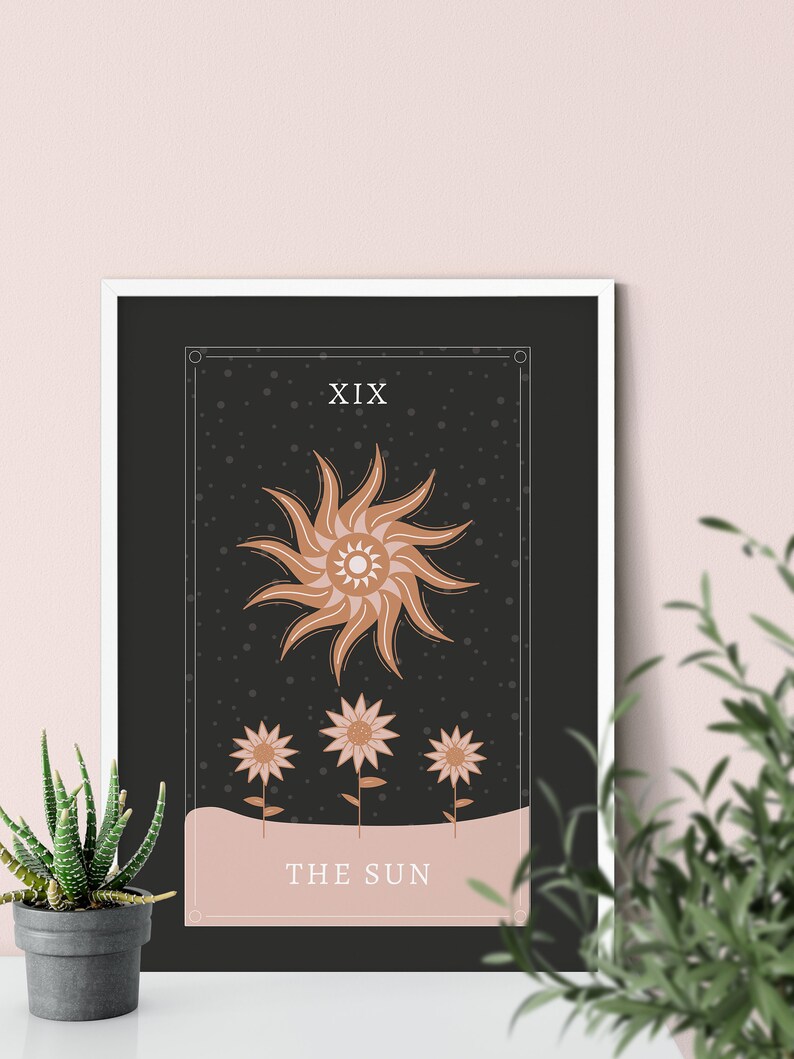 The Sun Tarot Card Digital Art Print - Etsy