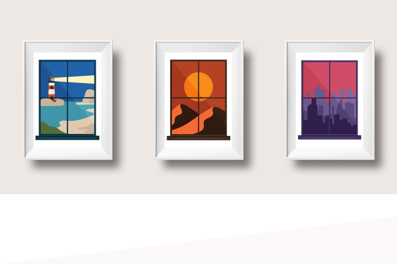 Clipart/icons: Look Outside Window Scenery Logos/art - Etsy