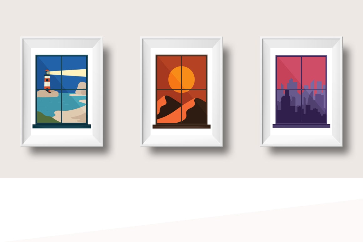 Clipart/icons: Look Outside Window Scenery Logos/art - Etsy