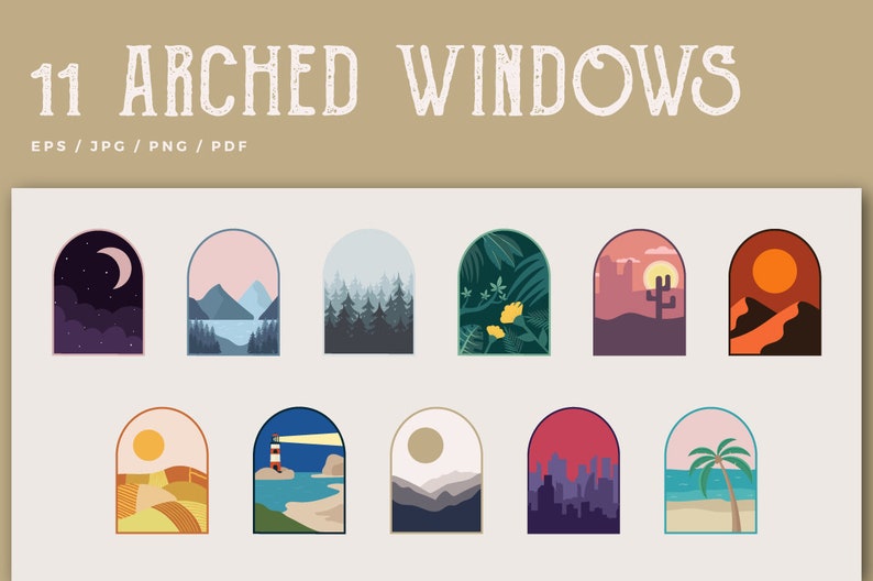 Clipart/icons: Look Outside Window Scenery Logos/art - Etsy