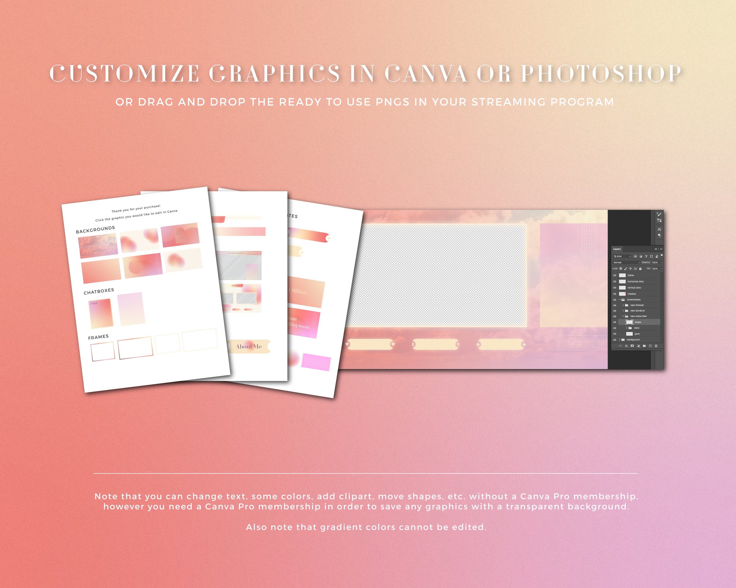 Soft Dreams Twitch Stream Customizable Overlay Package - Etsy