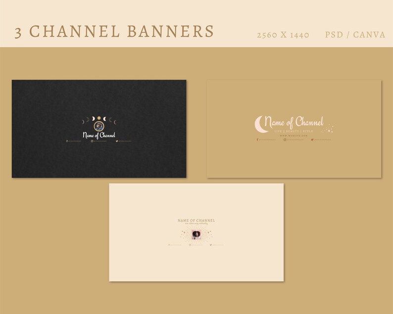 Youtube: Modern Magic Branding Kit - Etsy