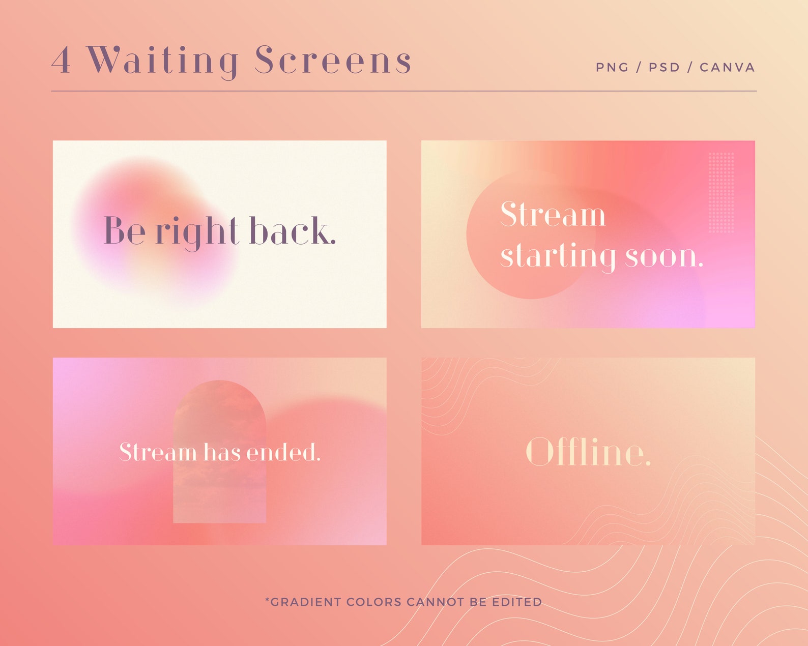 Soft Dreams Twitch Stream Customizable Overlay Package - Etsy