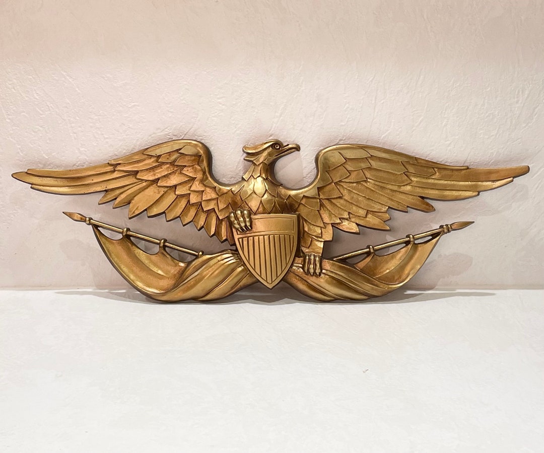 Vintage Sexton Bald Eagle Metal Wall Hanging 27 Patriotic Decor Made in ...