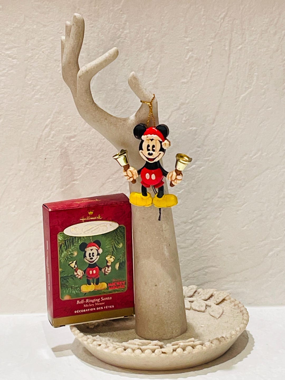2001 Hallmark Bell Ringing Santa Mickey Mouse Ornament NIB| Christmas ...