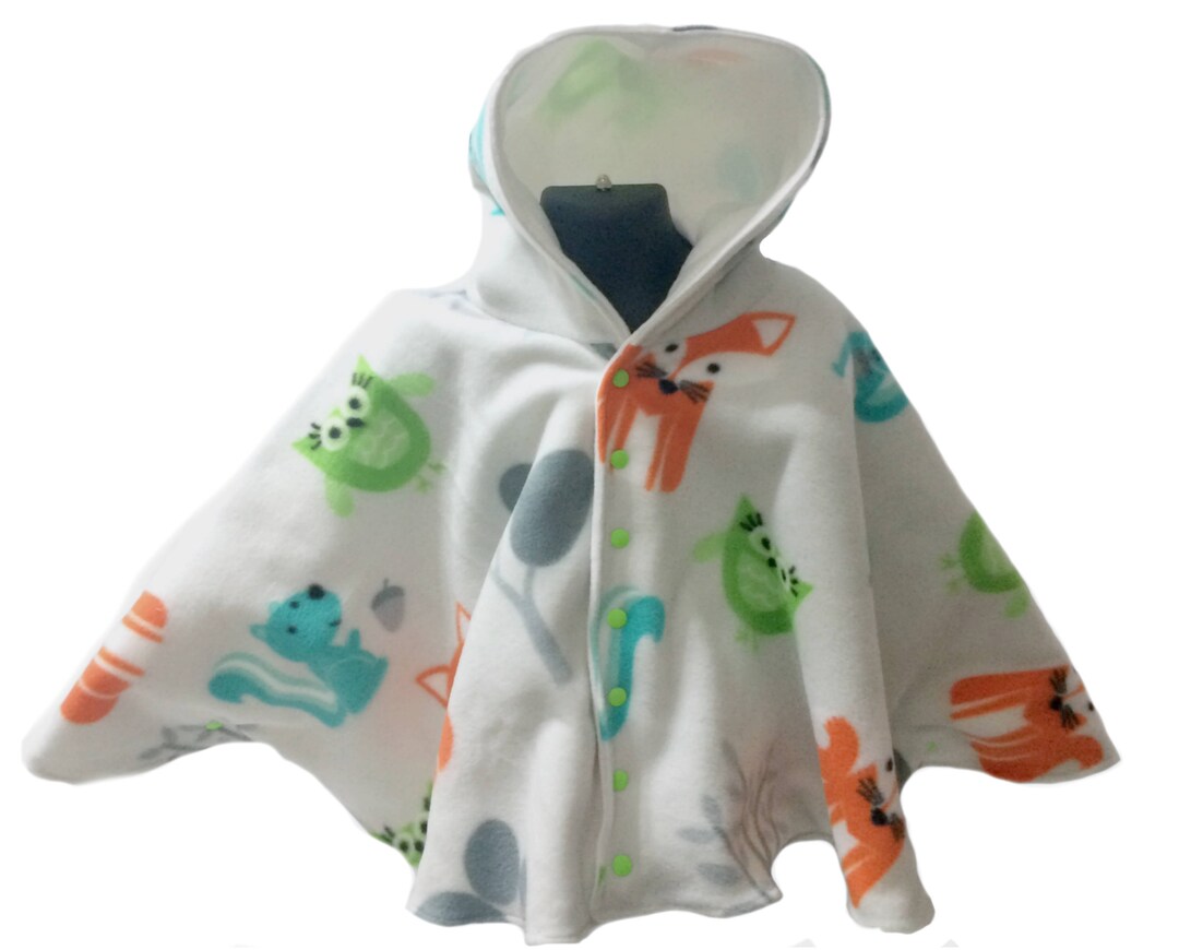 Hooded Woodland Animals Fleece Winter Car Seat Poncho - Etsy