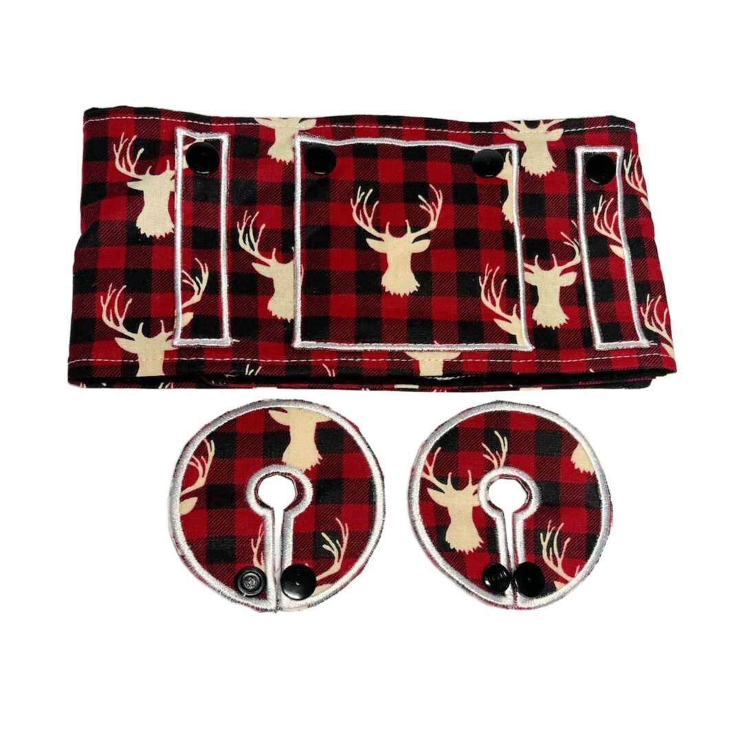 Buffalo Plaid Deer G Tube Belt - Etsy