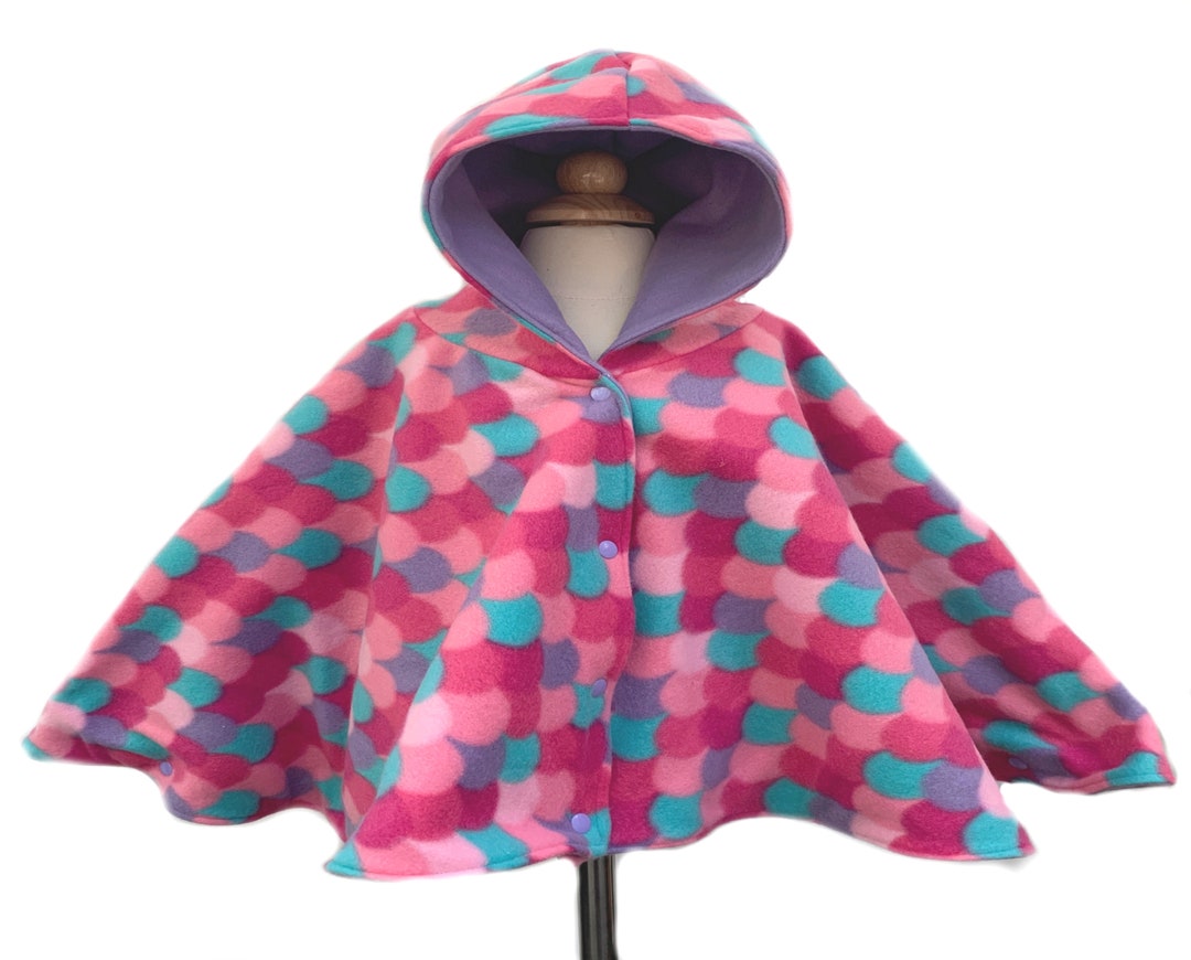Hooded Mermaid Scales Fleece Winter Car Seat Poncho - Etsy