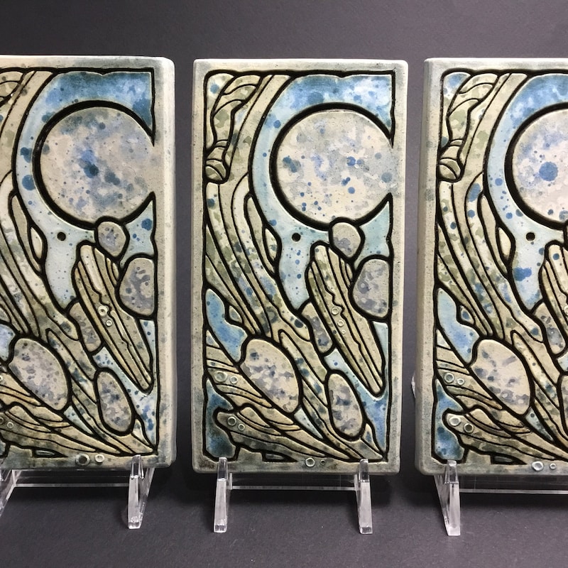 Moon Ceramic Tile - Etsy