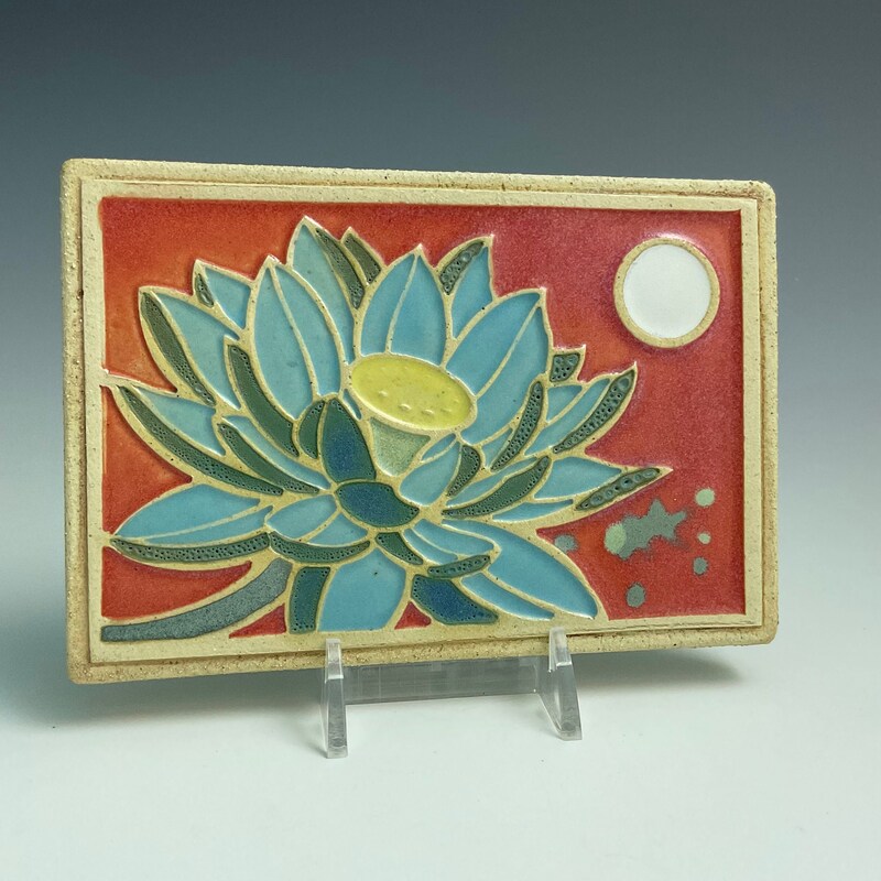 Lotus Tiles - Etsy