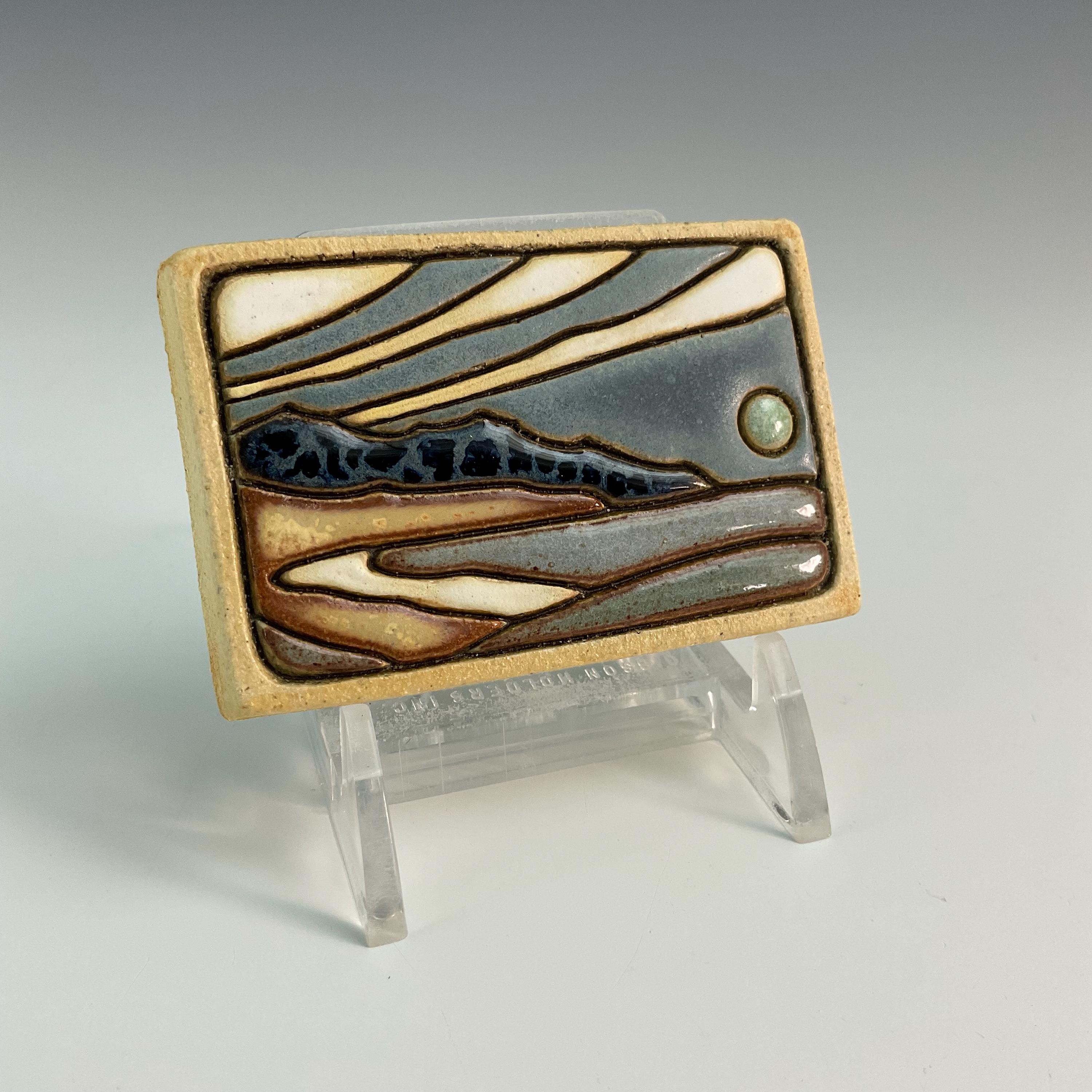 Handmade Mini Ceramic Coastal Cove Seascape / Landscape Art Tile - Etsy