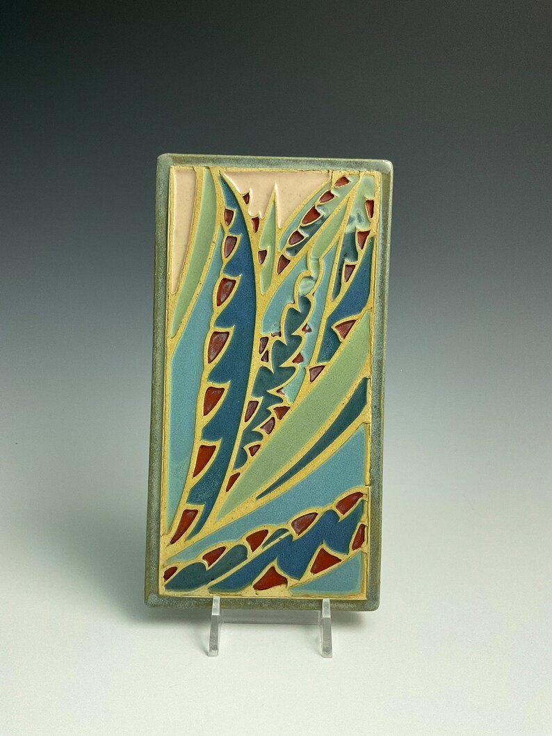 Handmade Ceramic Art Tile, Agave Succulent Tile - Etsy