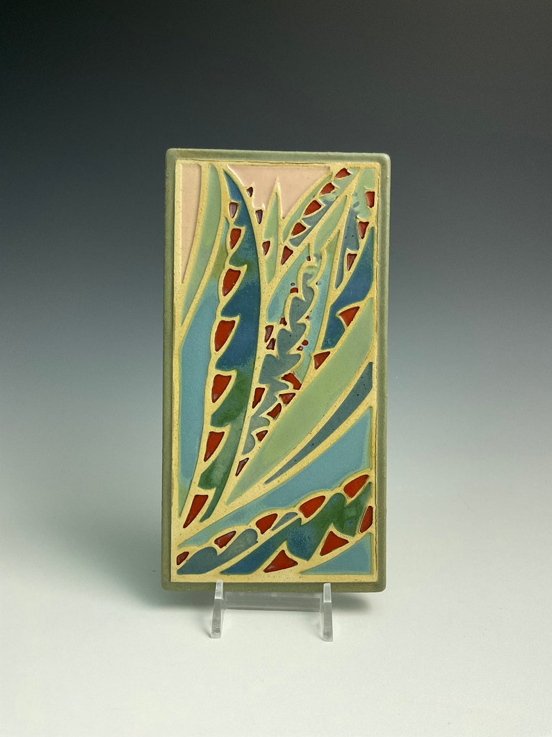 Handmade Ceramic Art Tile, Agave Succulent Tile - Etsy