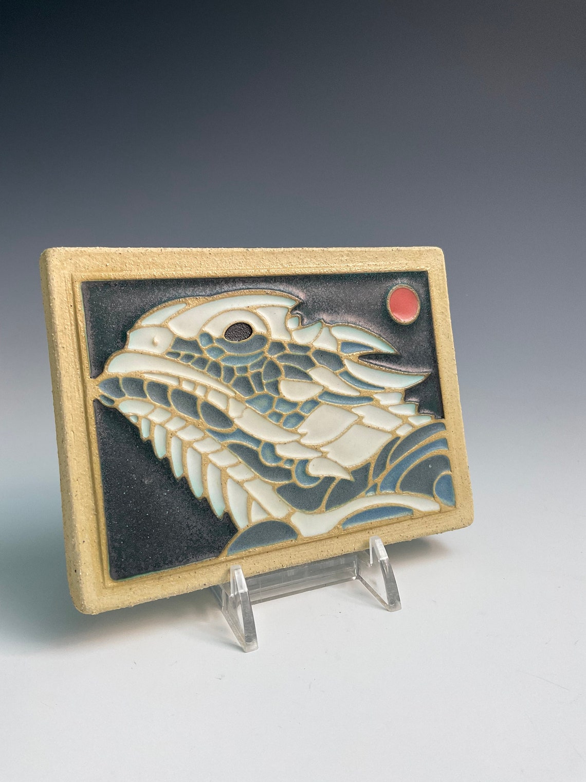 Handmade Ceramic Art Tile, Horned Lizard - Etsy