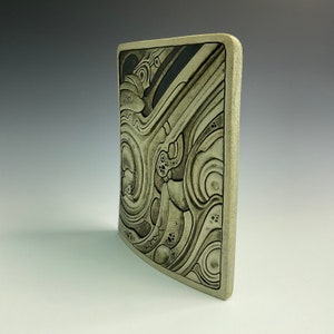 Large Bio Organic Sculpture, Curved Tile, Freestanding Low Relief ...