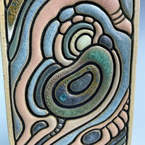 Handmade Ceramic Art Tile/ Bioorganic Wood Grain Art Tile - Etsy
